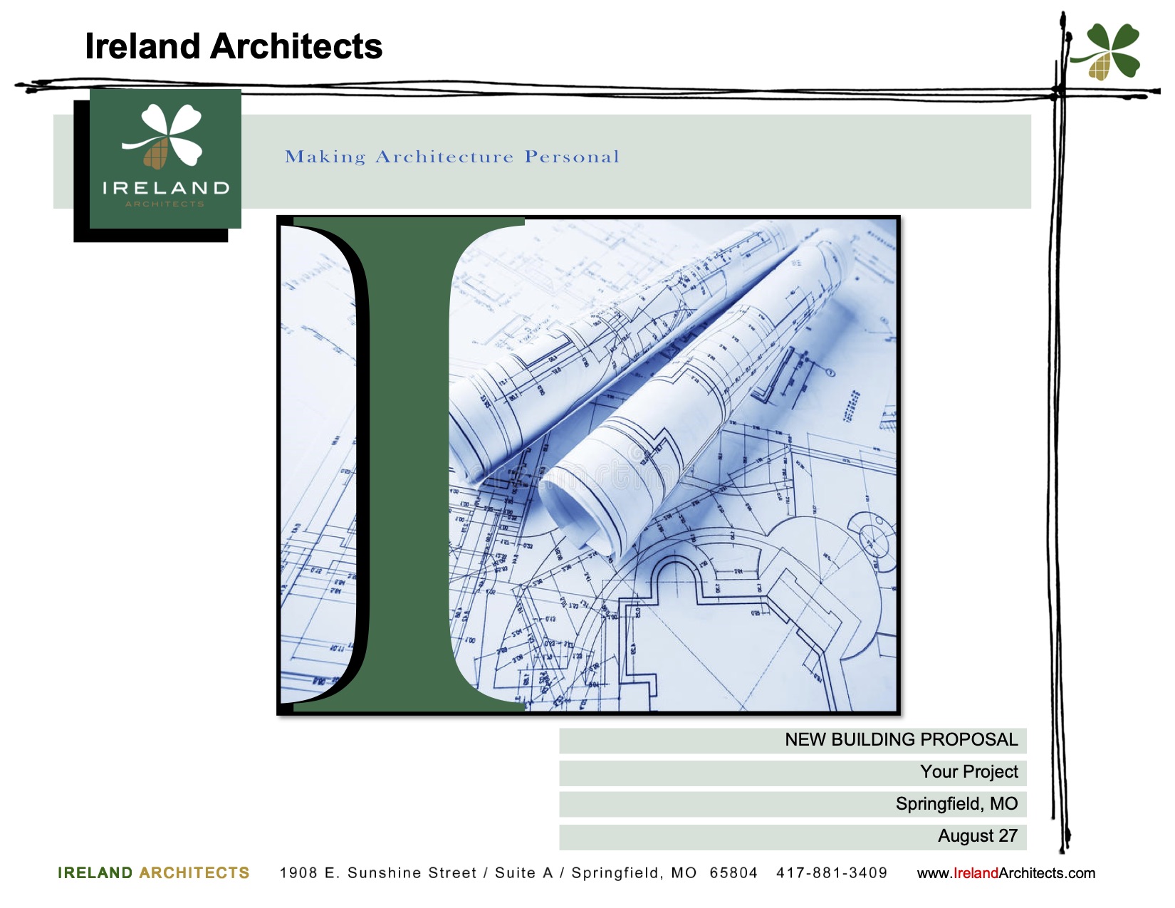 Design Fee Proposal - Ireland Architects